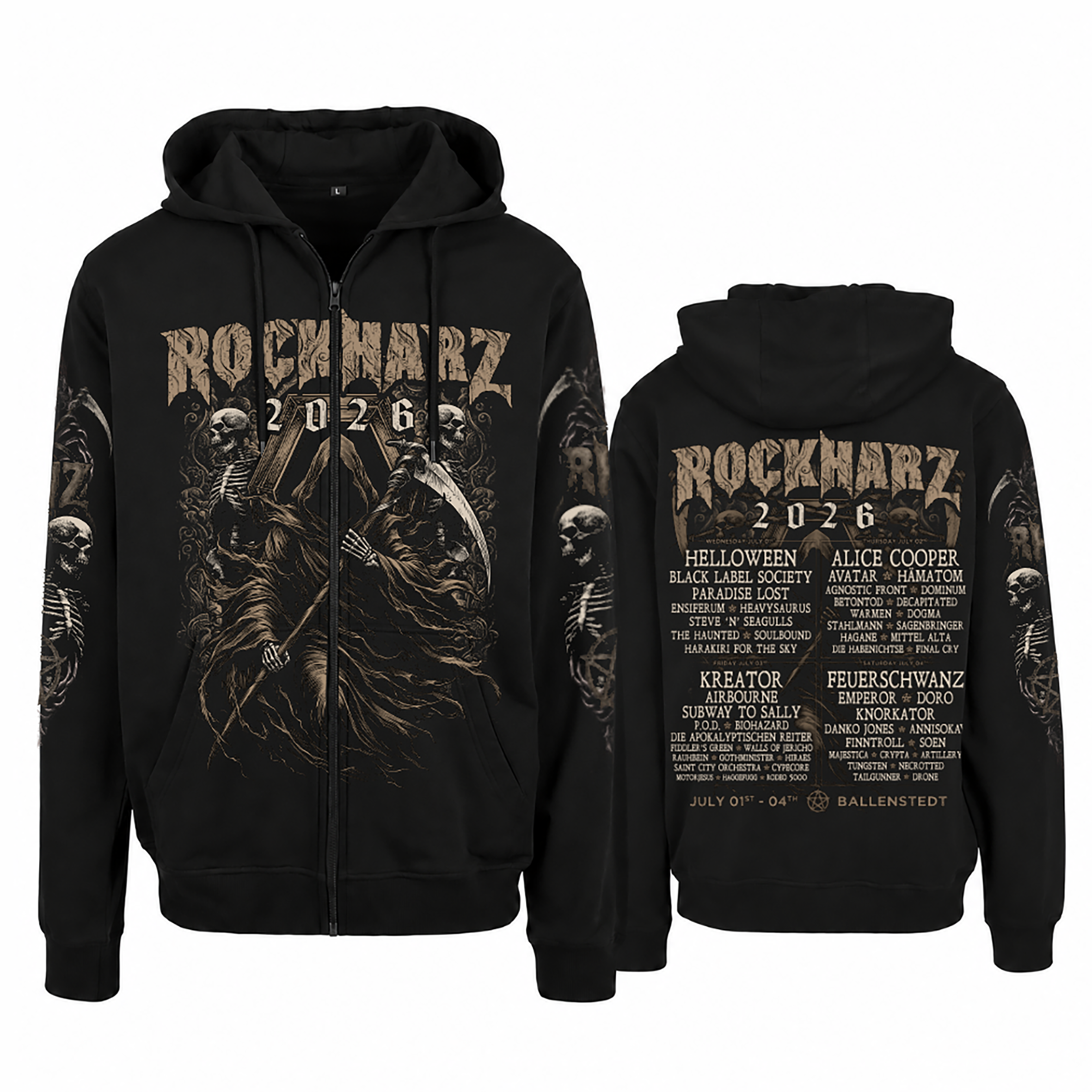 ROCKHARZ 2026 "GRIMREAPER" ZIPPER